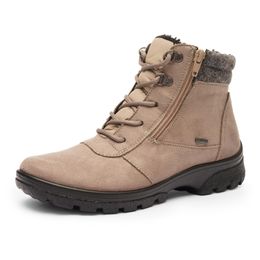 Ara Damen Winterboots "SAAS FEE", Gr. 7, beige, Filz, Textil, Veloursleder, Basic, Schuhe, Winterstiefelette, mit praktischem Au&szlig;enrei&szlig;verschuss,
