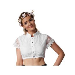 TecTake Dirndlbluse mit Kragen, Knopfleiste und elastischem Gummisaum | Gr.: XXL