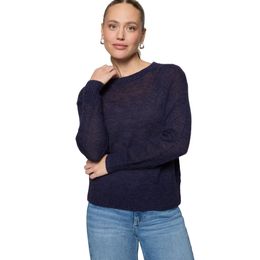 Zero Damen Strickpullover "Damen mit Alpakawolle", blau, Gr. 34, durchscheinend, Strick, Obermaterial: 45% Polyamid, 38% Polyacryl, 11% Wolle, 6%
