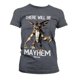 Gremlins Shirt "There Will Be Mayhem Girly Tee" in Grau | Gr.: M