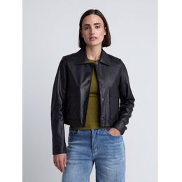 Maze Damen Lederjacke "42024082", schwarz, Gr. XL, Obermaterial: 100% Lammleder. Futter: 100% Polyester. &Auml;rmelfutter: 70% Polyester 30% Elasthan.