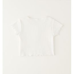 IDO M&auml;dchen Outdoorjacke "BABY GIRL SUMMER T-SHIRT", wei&szlig;, Gr. 122, 95% Baumwolle, 5% Elasthan, Jacken