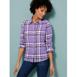 Sieh an! Karo-Bluse in lila-lavendel-kariert | Gr.: 56