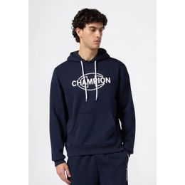 Champion Herren Kapuzensweatshirt "Graphic Hoodie", blau, Gr. M, Obermaterial: 55% Baumwolle, 45% Polyester, Sweatshirts, mit Kapuze, aus Baumwolle
