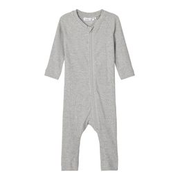 name it Jungen Strampler ohne Fu&szlig; mit Rei&szlig;verschluss in Grau | Gr.: 86
