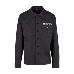 Brandit Herren Langarmhemd "Brandit Security US Shirt Long Sleeve", schwarz, Gr. 4XL, 80% Baumwolle, 20% Polyester, Hemden