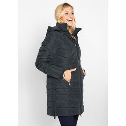 bonprix Damen Steppjacke "Winterjacke", schwarz, Gr. 56, kontrastfarbene Details, unifarben, Web, Obermaterial: 100% Polyester. Futter: 100%