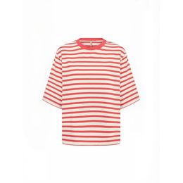 soyaconcept Damen Kurzarmhemd "Soya Concept T-shirt SC-FIDELIA", rot, Gr. XXL, Obermaterial: 100% Baumwolle, Hemden