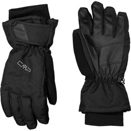 CMP Kinder Skihandschuhe, schwarz, Gr. 6, unifarben, Softshell, Microfaser, Handschuhe, mit Logostickerei, w&auml;rmend, wasserabweisend, winddicht, f&uuml;r