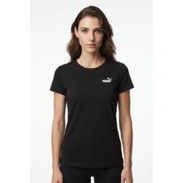 Puma Damen T-Shirt "ESS SMALL NO 1 LOGO TEE", schwarz, Gr. XL, unifarben, Jersey, Obermaterial: 100% Baumwolle, Shirts, Kurzarm, f&uuml;r sportliche