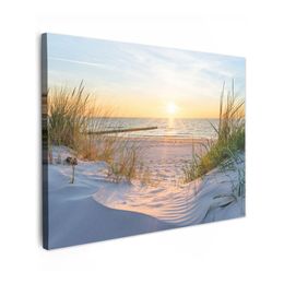 OnlyWow Leinwand Bilder Sonnenuntergang | Gr.: 30 x 20 cm