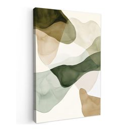 OnlyWow Leinwand Bilder Salbeigr&uuml;n | Gr.: 20 x 30 cm