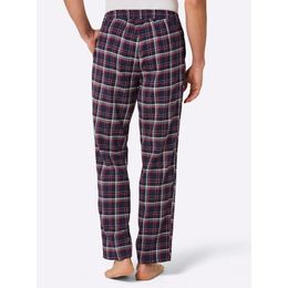 w&auml;schepur W&Auml;SCHEPUR Herren Schlafhose, Gr. 56marine, dunkelrot, kariert, 100% Baumwolle, gemustert, kariert, Hosen