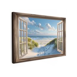 OnlyWow Leinwand Bilder Hellblau | Gr.: 30 x 20 cm