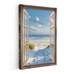 OnlyWow Leinwand Bilder Hellblau | Gr.: 20 x 30 cm