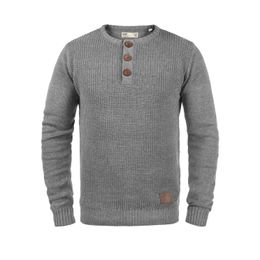 !Solid SOLID Herren Strickfleece-Pullover "Strickpullover SDTerrance", grau, Gr. M, Obermaterial: 50% Baumwolle CO. 50% Polyacryl PAN., Pullover