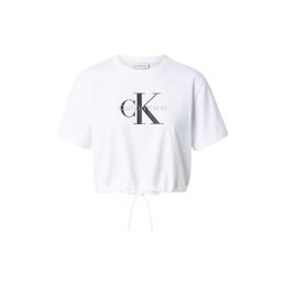 Calvin Klein Jeans T-Shirt Damen Gr&ouml;&szlig;e XXS hellgrau / schwarz / wei&szlig;