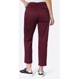 Heine Damen Webhoseburgund, Gr. 50, unifarben, 97% Baumwolle, 3% Elasthan, Hosen
