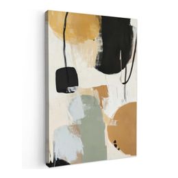 OnlyWow Leinwand Bilder Currygelb | Gr.: 20 x 30 cm