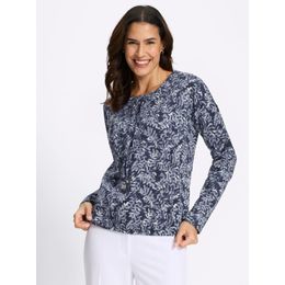 Damen Print-Shirt "Druck-Shirt", blau, Gr. 40, gemustert, mehrfarbig, 100% Baumwolle, Shirts