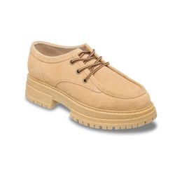 Roxy Damen Sneaker "Work It Low", Gr. 7, beige, Obermaterial: 98% Leder / 2% Metall, Futter: 100% PU, Laufsohle: 100% TPR., Schuhe