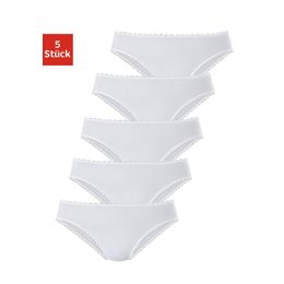 Damen Jazz-Pants Slips, PETITE FLEUR BY LASCANA, Gr. 40, wei&szlig;, Microfaser, Obermaterial: 92% Polyamid, 8% Elasthan, unifarben, Unterhosen, aus