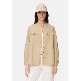 Camel Active Bluse mit Stehkragen und Knopfleiste in Sand | Gr.: M