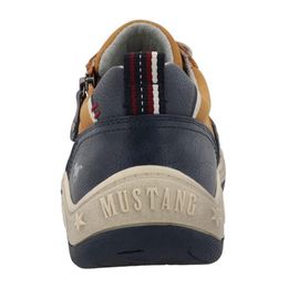 Mustang Shoes Herren Sneaker "Benedetto", Gr. 48ockerfarben, Lederimitat, Schuhe, Halbschuh, Schn&uuml;rschuh, Freizeitschuh mit markantem Kontrastbesatz