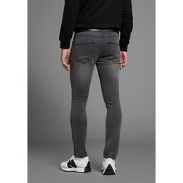 Bruno Banani Herren Slim-fit-Jeans "Grady", grau, Gr. 34, unifarben, Obermaterial: 70% Baumwolle, 28% Polyester, 2% Elasthan, Jeans, schmale