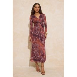Trendyol Kleid Damen Gr&ouml;&szlig;e 38 flieder / brombeer / rostrot / burgunder Sommerkleid