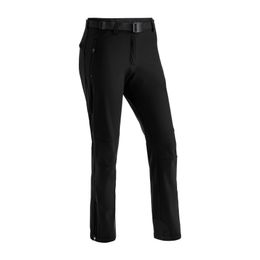 Maier Sports Damen Funktionshose "Tech Pants W", schwarz, Gr. 76, Vorderseite: 92% Polyester, 8% Elasthan / R&uuml;ckseite: 100% Polyester, Hosen, Warme