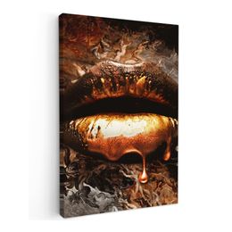 OnlyWow Leinwand Bilder Luxus Lippen | Gr.: 20 x 30 cm