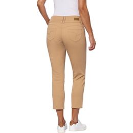 WITT Damen 7/8-Jeans mit breitem 3-Knopf-Bund, camel, Gr&ouml;&szlig;e 19