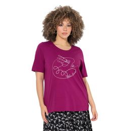 Ulla Popken Shirt in magnolienrot | Gr.: 46-48