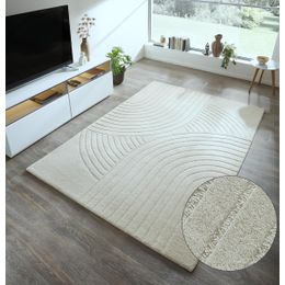 Wollteppich OTTO HOME, B:40cm H:14mm L:60cm, beige, Wolle, Wohnzimmer, Teppiche, "Gabbo Design, Handgefertigt, Teppich, reine Wolle",