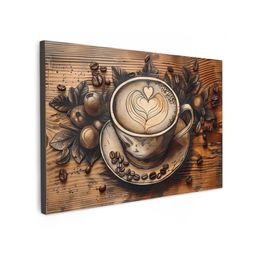 OnlyWow Leinwand Bilder Kaffee | Gr.: 30 x 20 cm