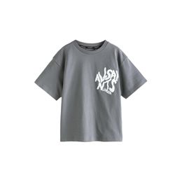 Smallsaints T-Shirt 'Orlando' Jungen Gr&ouml;&szlig;e 140 grau / wei&szlig;