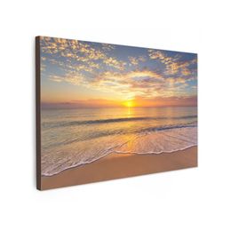OnlyWow Leinwand Bilder Sonnenuntergang Meer | Gr.: 30 x 20 cm