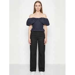 ITS MAY Damen Hemdbluse "ITS MAY Shirt Serena", blau, Gr. L, Obermaterial: 100% Baumwolle, Blusen