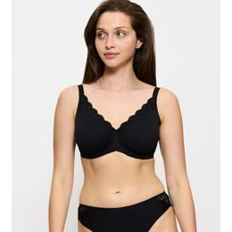 Triumph Damen B&uuml;gel-BH "Amourette W01", Gr. 85, schwarz, Microtouch, Obermaterial: 68% Polyamid, 32% Elasthan, unifarben, BHs, verkleinert die Brust