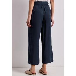 Street One Damen Stoffhosetiefblau, Gr. 32, unifarben, Stoff, 100% Viskose, Hosen, mit G&uuml;rtel