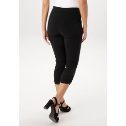 Damen Schlupfhose, schwarz, Gr. 36, Aniston SELECTED, unifarben, Web, Obermaterial: 70% Viskose, 26% Polyamid, 4% Elasthan, Hosen, seitliche Raffung