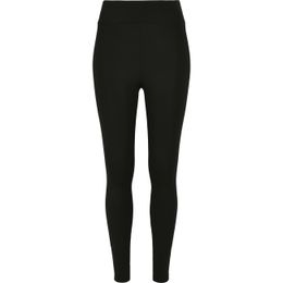Urban Classics Damen Leggings "Urban Classics Damen Ladies Recycled High Waist Leggings", schwarz, Gr. XS, unifarben, 78% Polyester, 22% Elasthan,