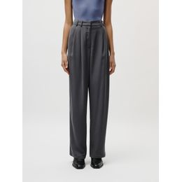 LEGER Damen Bundfaltenhose "Kora, LeGer by Lena Gercke", grau, Gr. 34, Web, Obermaterial: 100% Polyester, Hosen, Regular fit