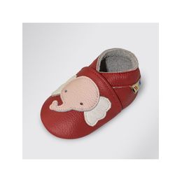 Yalion weiche Baby Krabbelschuhe Lederschuhe f&uuml;r erste Schritte Elefant Rot | Gr.: 2-3 Jahre