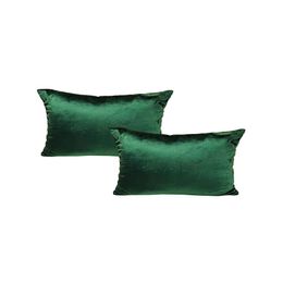 JACK 2er Set Teddy Flausch Kissen 30x50cm in gr&uuml;n | Gr.: 50x50 cm