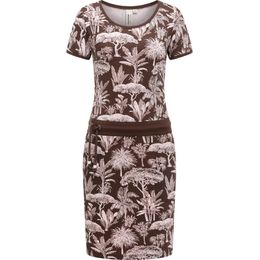 Ragwear Kleid 'Baomi Tropic Youmodo' Damen Gr&ouml;&szlig;e 38 creme / dunkelbraun