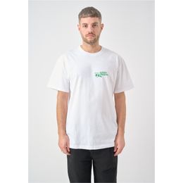 Cleptomanicx Herren T-Shirt "Partyservice", wei&szlig;, Gr. XL, bedruckt, 100% Baumwolle, Shirts, mit gro&szlig;em R&uuml;ckenprint