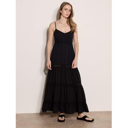 Apricot Damen Spitzenkleid "Maxikleid", schwarz, Gr. 38, uni, gewebt, Obermaterial: 100% Baumwolle CO., Kleider, mit H&auml;kelverzierung