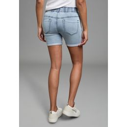 Arizona Damen Jeansshortsbleached, Gr. 36, unifarben, Denim/Jeans, Obermaterial: 59% Baumwolle, 40% Polyester, 1% Elasthan, Jeans, figurnah, normale